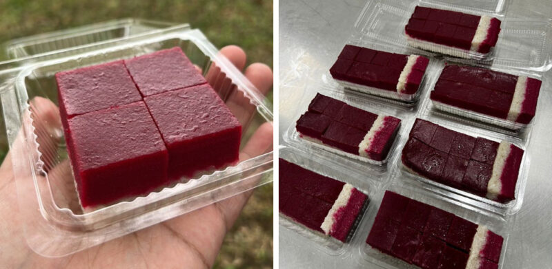 Guna tepung segera sahaja, kuih seri muka red velvet wanita ini dijamin ...