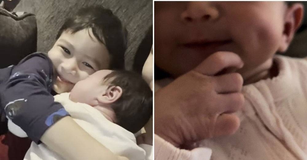 'Dua-dua ada lesung pipit, senyum copy paste abang.' Kongsi gambar anak ...